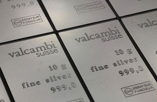 Silver CombiBar 10 x 10g Fine Silver Valcambi | ESG CombiBar.com